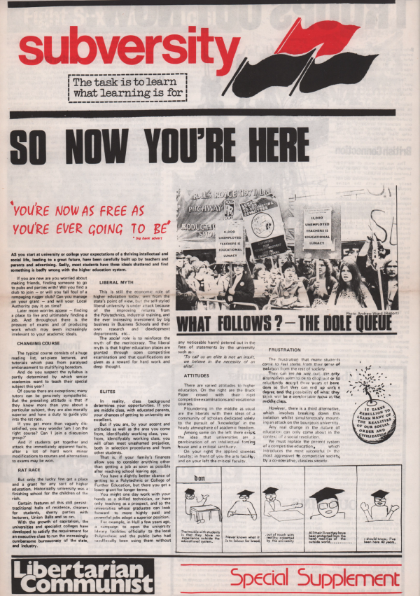 Libertarian Communist special issue: Subversity | libcom.org